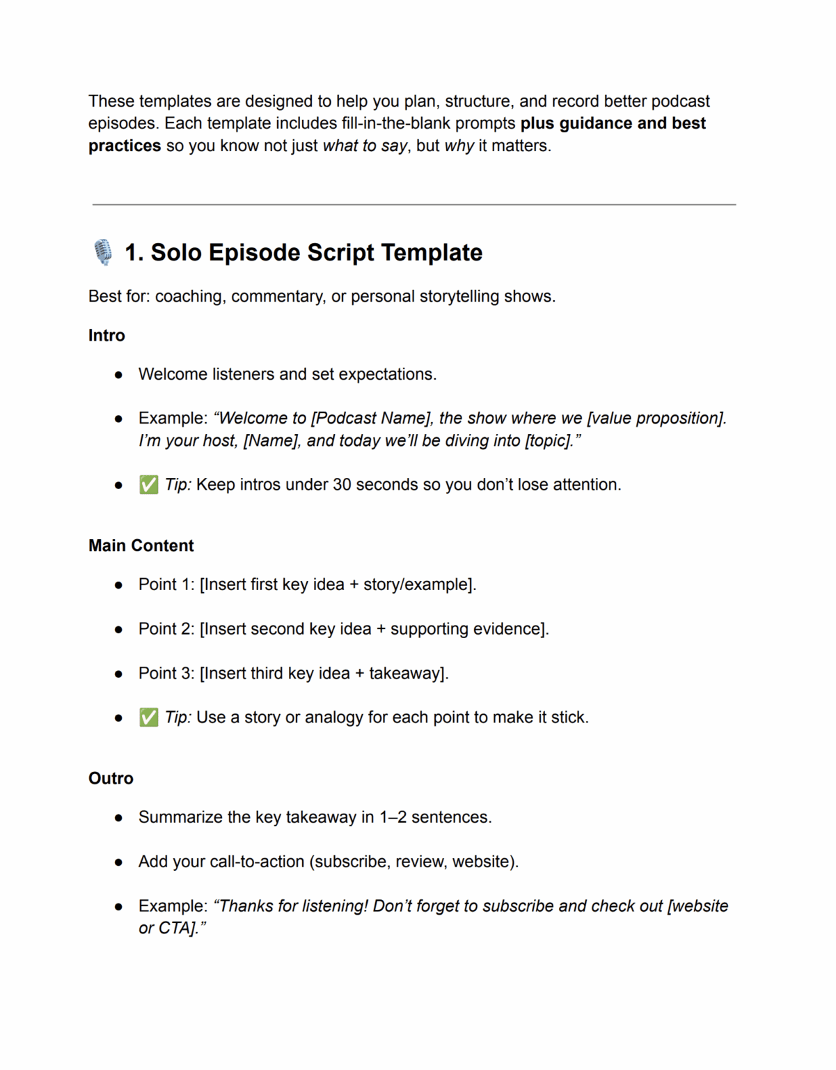 Podcast Script Examples (With Templates You Can Use Today) - Podcast ...